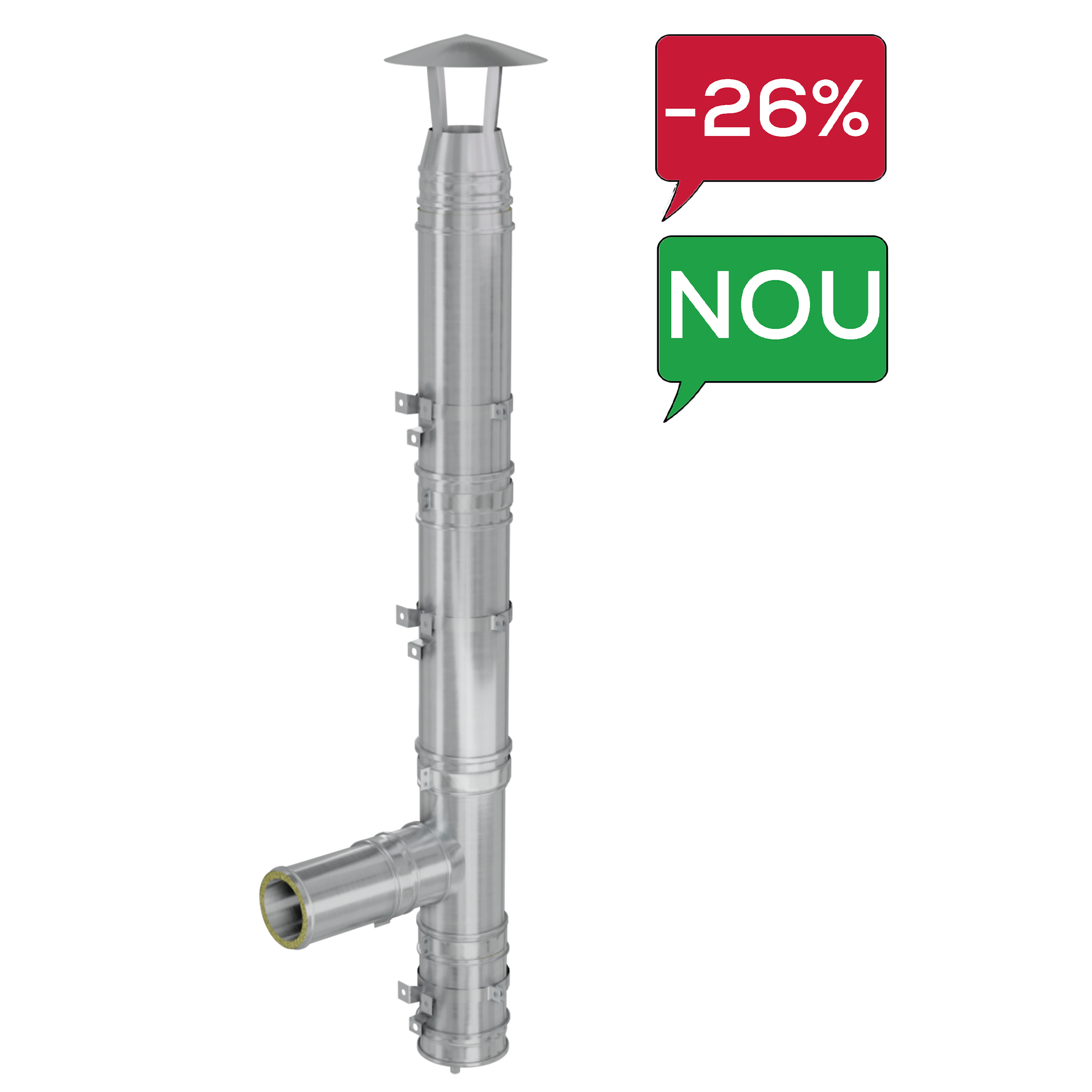 Cosuri de fum Practic Inox - Kaminhorn